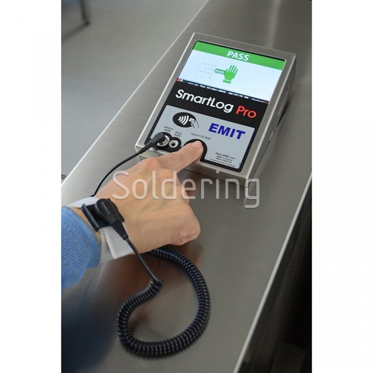 Tester ESD náramků a obuvi SmartLog Pro™, s turniketem, 50789 | Soldering